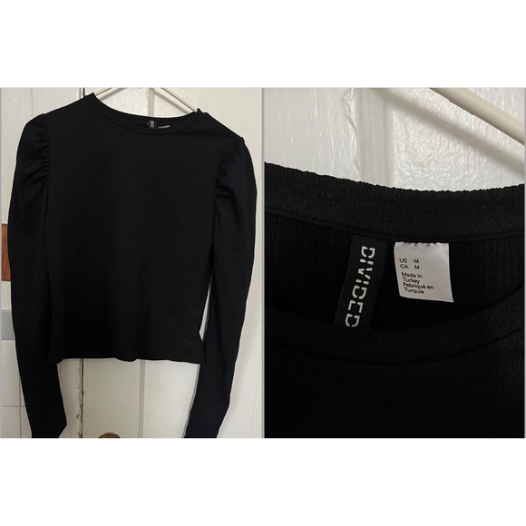 Divided | Tops | Divided Black Cropped Long Sleeve | Poshmark